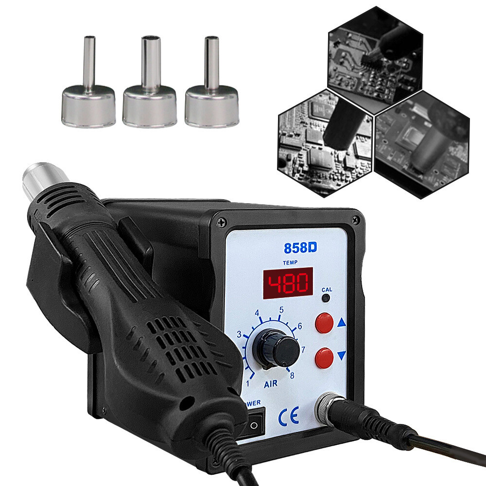 Digital Lötstation 220V Heißluft Lötkolben Entlötstation Rework Station ...