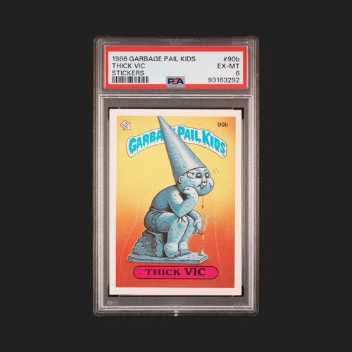 1986 Garbage Pail Kids THICK VIC #90b Stickers PSA 6 NO COPYRIGHT-RARE ...