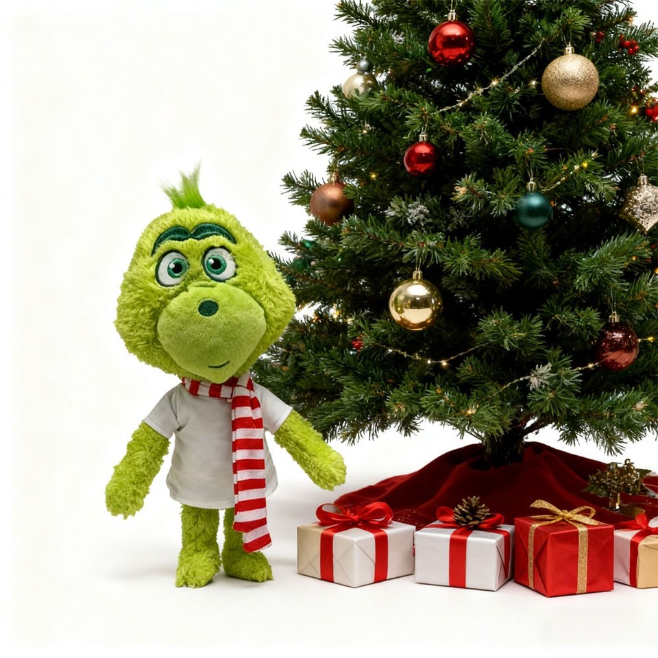 Christmas Grinch Plush Doll Soft Stuffed Teddy Toy Xmas Gift Baby Kids ...