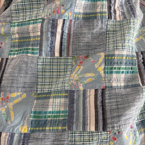 Custom Madras Drapes Pair 41” X 64” Plaid Curtains Blues Denim Blackout ...