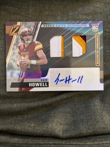 2022 Panini Zenith - Rookie Patch Autograph Sam Howell #205 Copper /50 ...