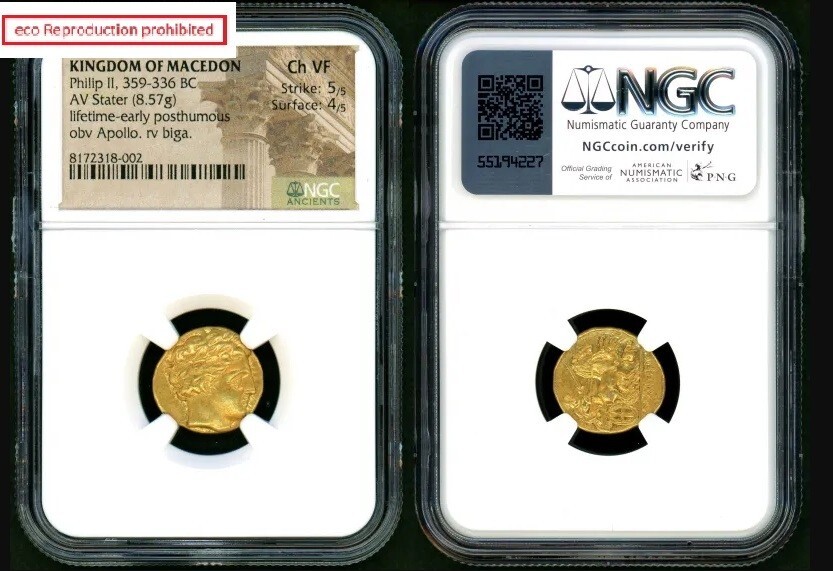 KINGDOM OF MACEDON Philip II Stater Gold Coin NGC ChVF 359-336 BC | eBay