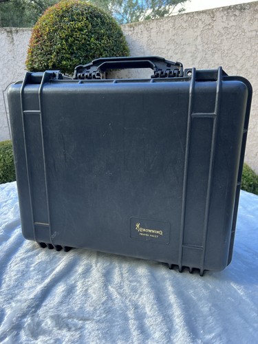 BROWNING TRAVEL VAULT CASE Black Hardshell Too Handle Padded foam ...