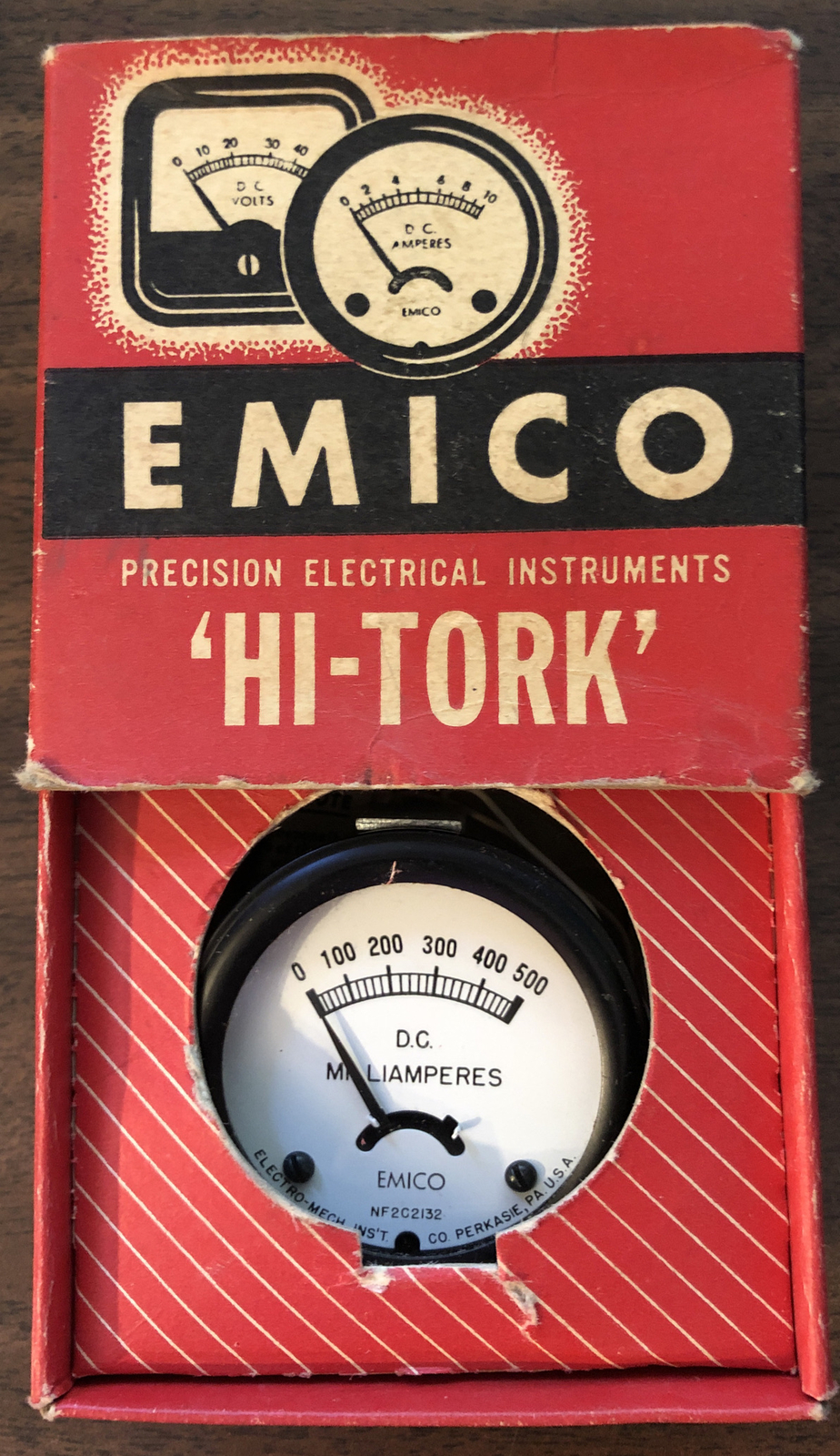NOS Vintage Emico DC Milliamperes Meter Measures 0-500 mA Gauge ...