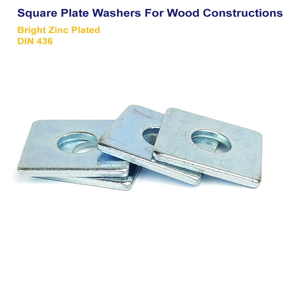 SQUARE PLATE WASHERS FOR WOOD CONSTRUCTION ZINC M10 M12 M16 M20 M22 M24 ...