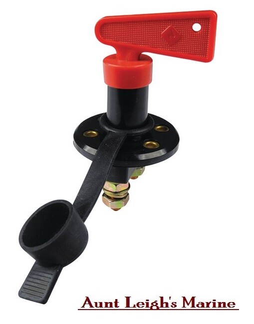 SeaChoice Marine Keyed Battery Disconnect Switch 4-Hole Panel Mount Key ...