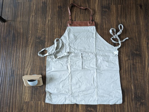 New Nespresso Brown Beige Unisex Apron and Barista Capuccino Cup Coffee ...