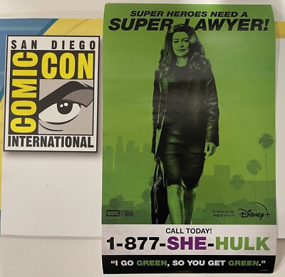 Marvel She-Hulk Poster SDCC 2022 Exclusive Tatiana Maslany Print Disney ...