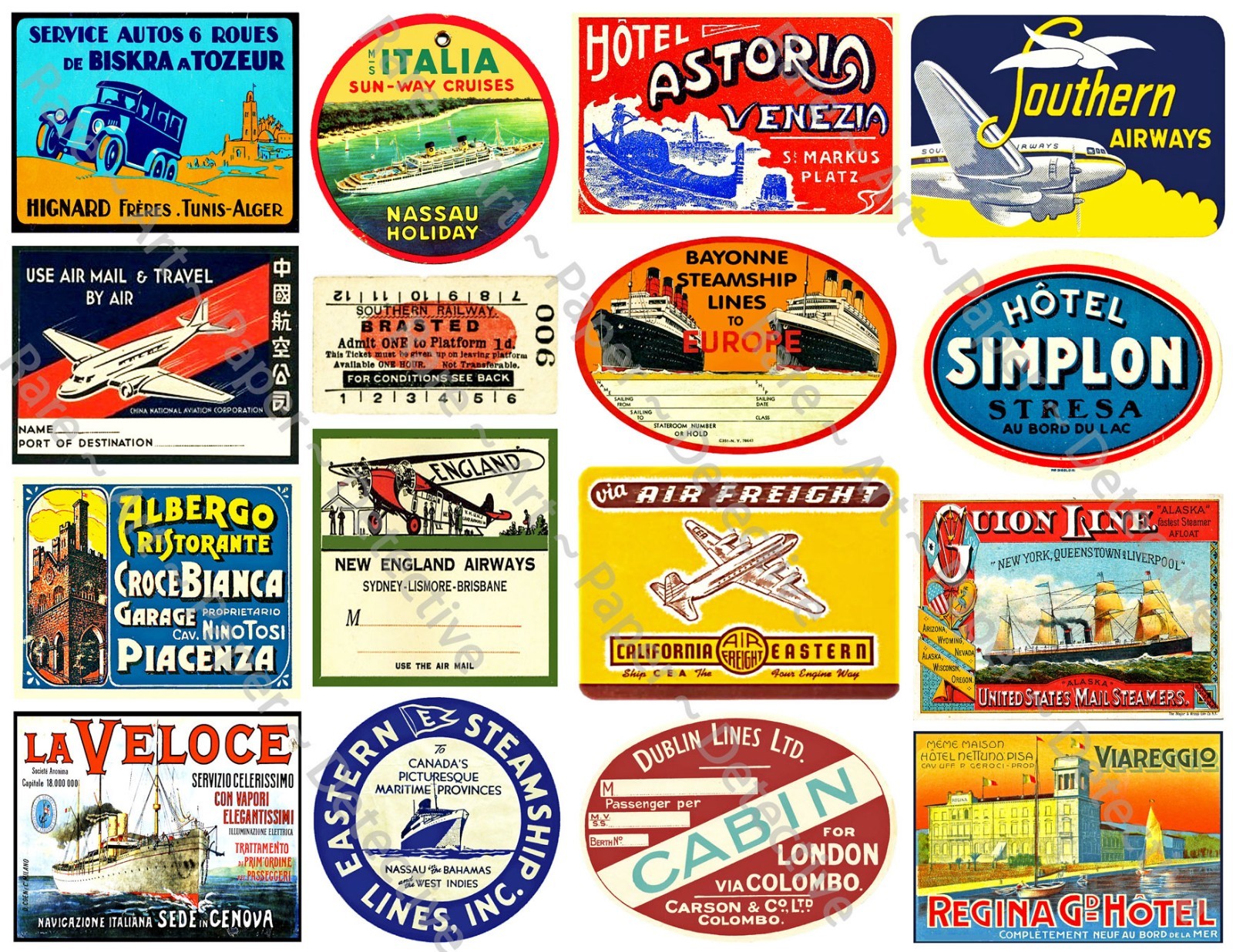 Suitcase Stickers Printable