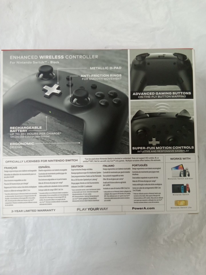BRAND NEW!!! Wireless Power A Enhanced Switch Controller 'Black ...