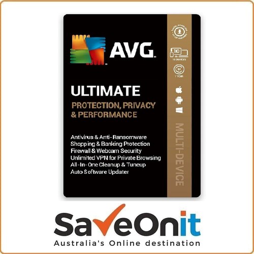 AVG Ultimate 10 Devices 1 or 2 Year VPN Australia and NZ License Email ...
