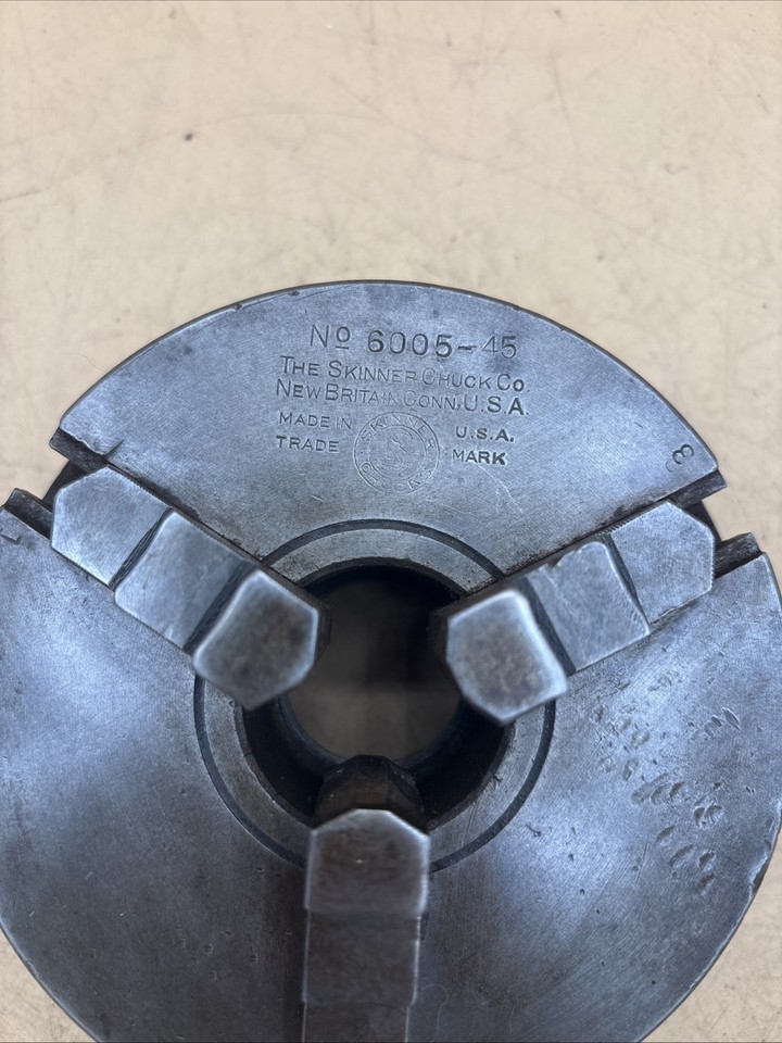 Machinist Lathe Skinner Chuck Co. No. 6005-45 Chuck, 3 Jaw 1-1/2" 8 tpi ...