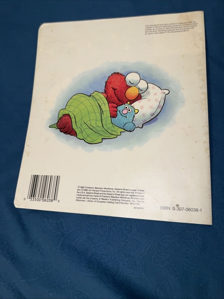 Sesame Street Little Elmo's Toy Box Baby's First Book Golden 1990 Wipes ...