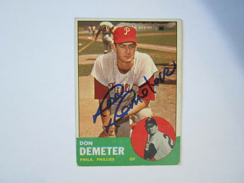 1963 Topps # 268 Don Demeter Autograph / Signed Card Philadelphia ...