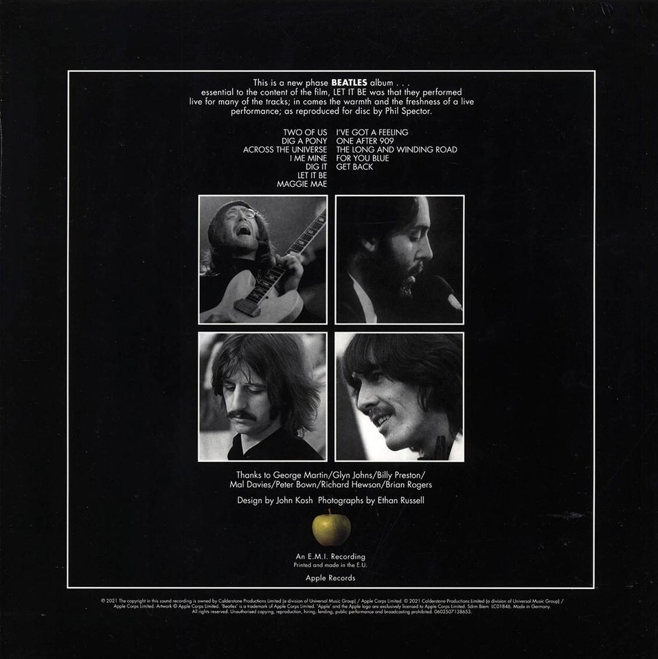 THE BEATLES Let It Be Vinyl LP *SEALED* New Mix By Giles Martin And Sam ...