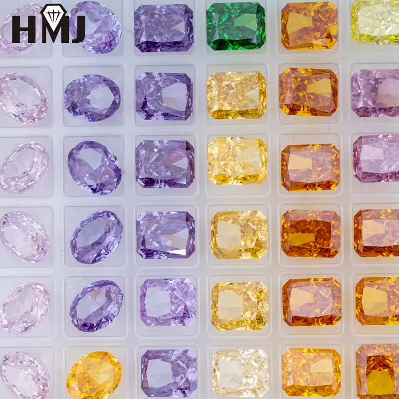 Mixed Color Radiant Crush Ice Cut Cubic Zirconia Stone High Quality CZ ...