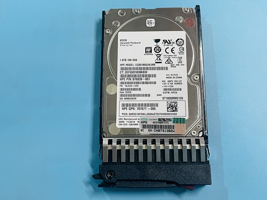 HPE 1.8TB J9F49A 787649-001 1.8TB 2.5" SAS 10K 12Gb/s MSA 512E HDD HARD ...