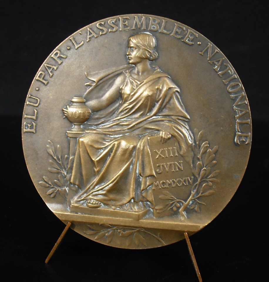 Medal Gaston Doumergue President of the Republic sc Prud'homme 1924 | eBay