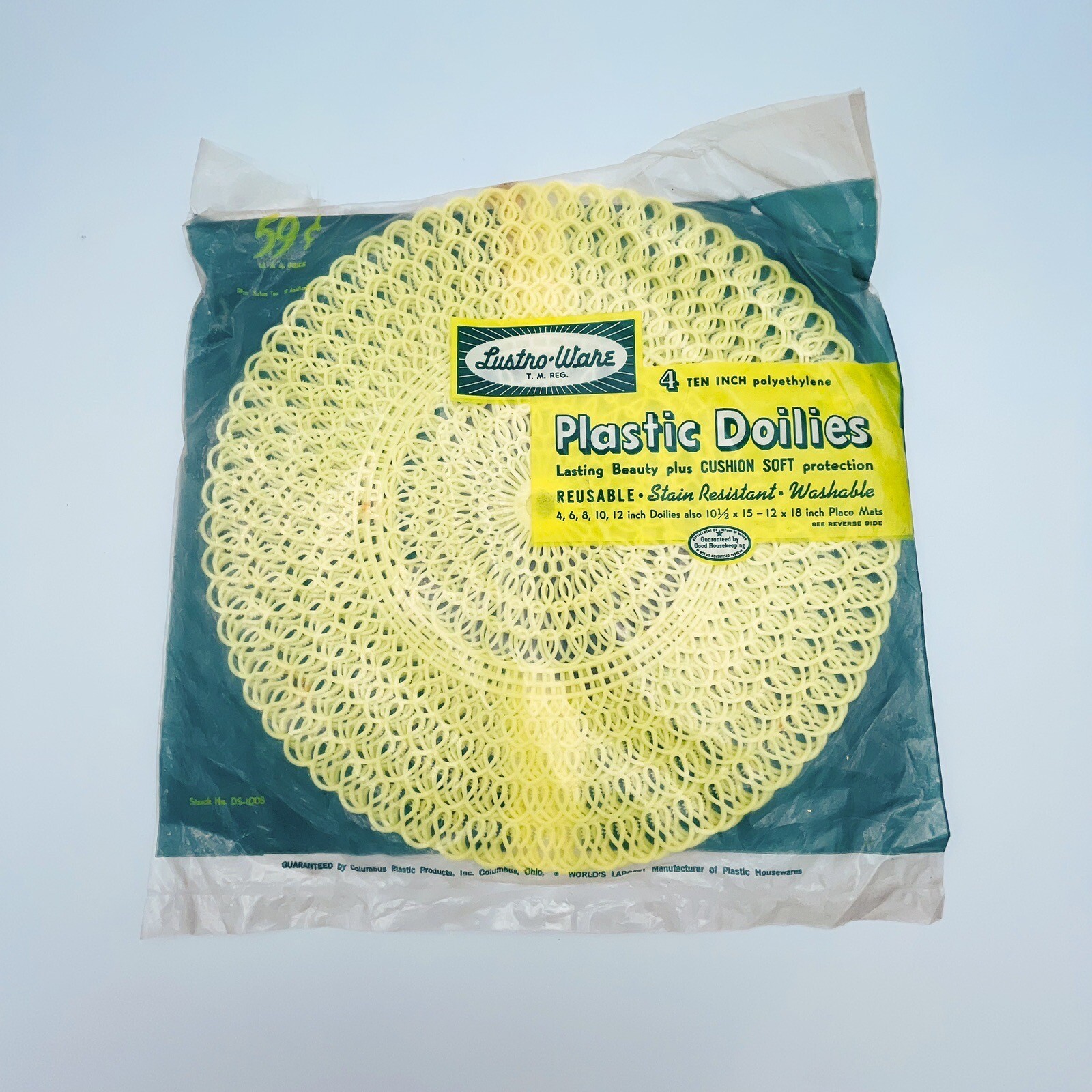 8 Lustro-Ware Polyethylene Plastic 8" Doilies Retro New 10" & 6" | eBay