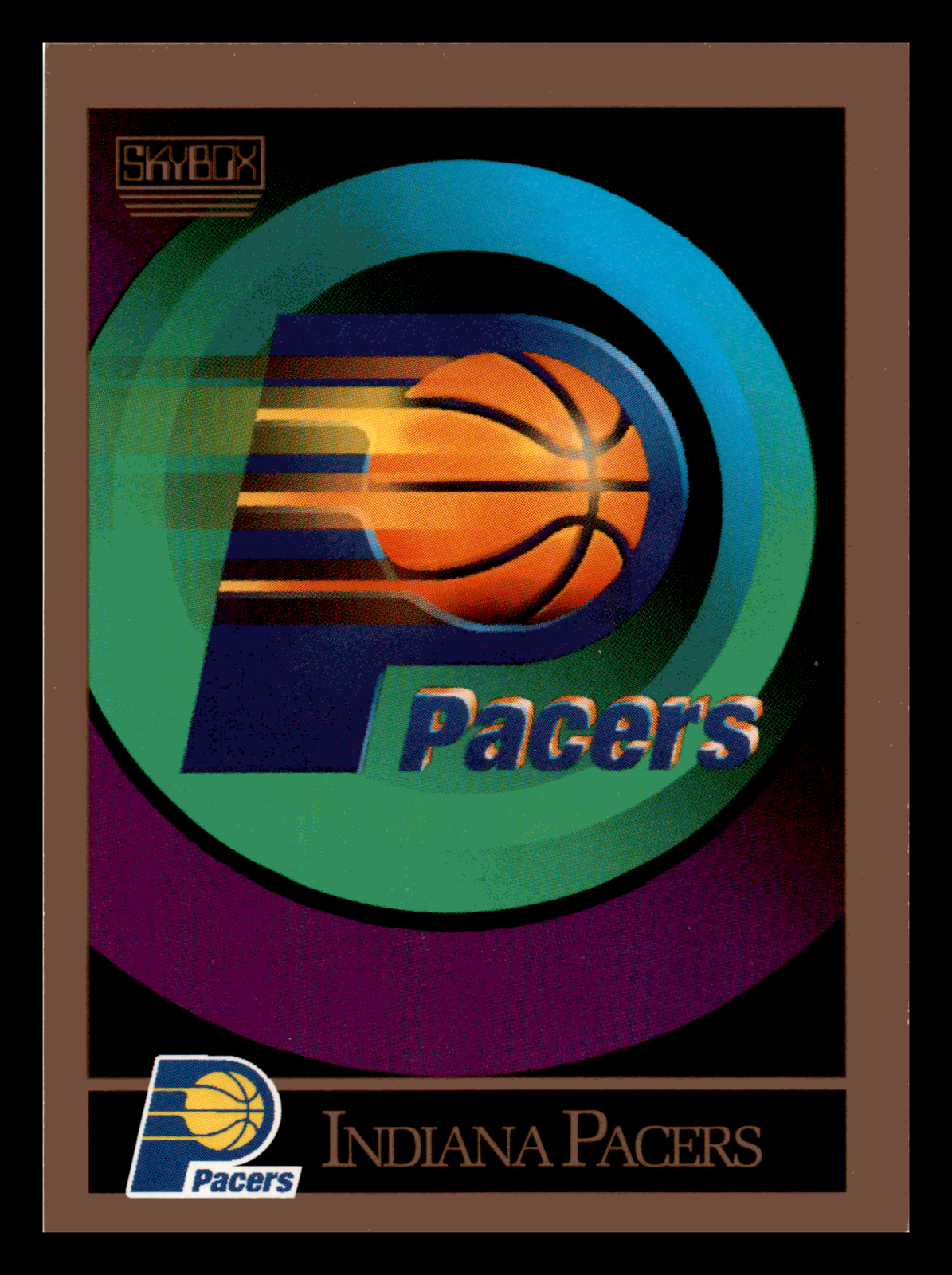 Indiana Pacers Team Card 1990 SkyBox #338 Indiana Pacers Centered Mint ...