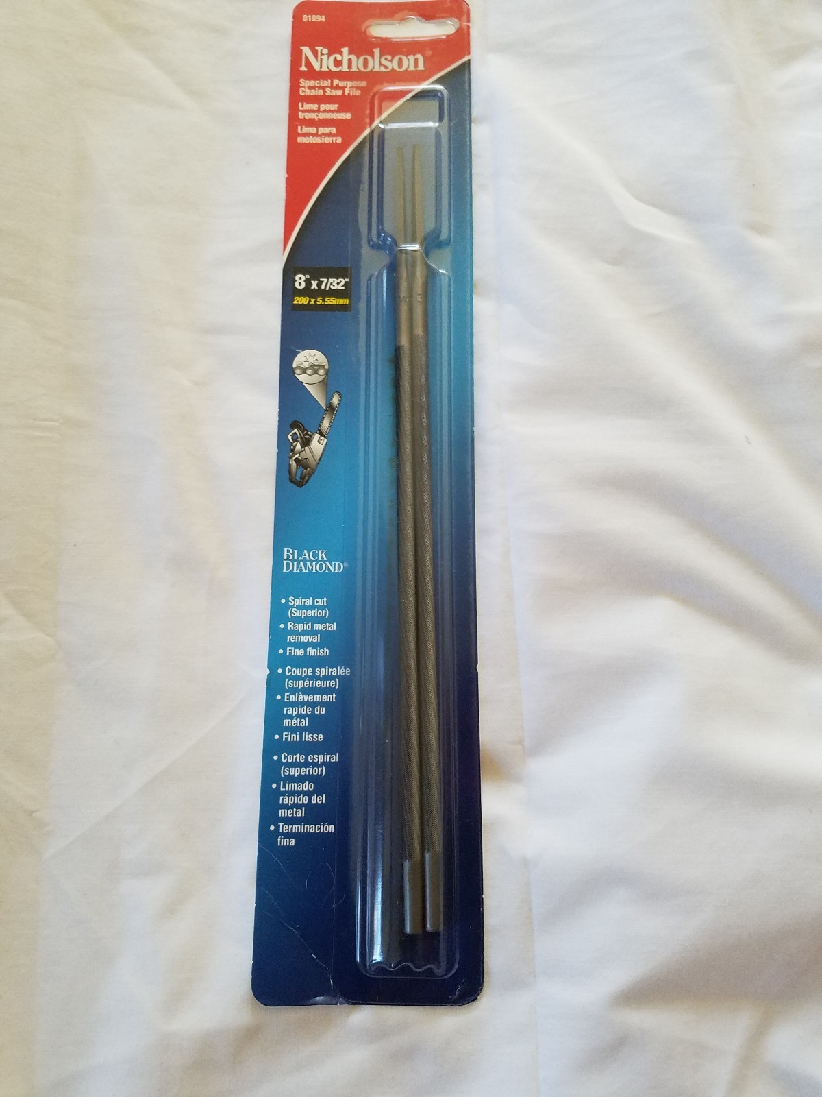 Nicholson 01894 2 Pack 8" X 7/32" Spiral Cut Chainsaw File,No 1894 ...