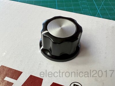 2pcs Aluminum Inlay 1" Medium Plastic Knob, ESD-SAFE, 6.4mm 1/4" Round ...