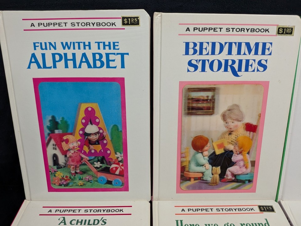 VTG Puppet Storybook Board 8 Counting Time Mother Goose Mulberry Garden ...