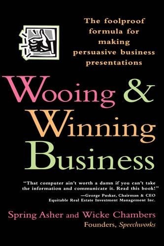 Spring Asher Wicke Chambers Wooing and Winning Business (Copertina ...