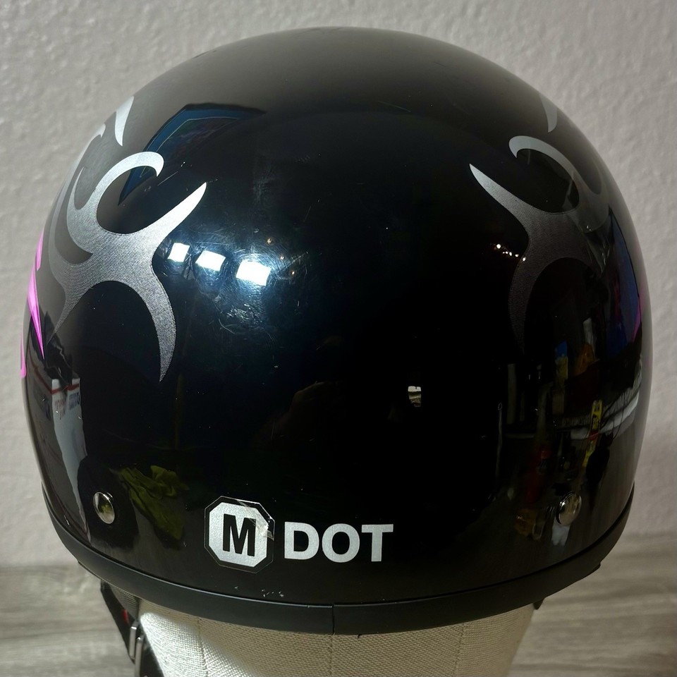 BILT Raven Motorcycle Half Helmet w/Black Visor. Size: Medium EUC | eBay