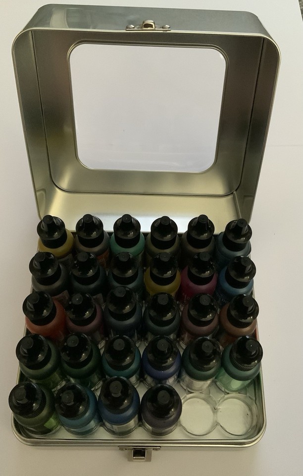 Ranger Alcohol Inks X 28 New and Tim Holtz Alcohol Ink Tin | eBay UK