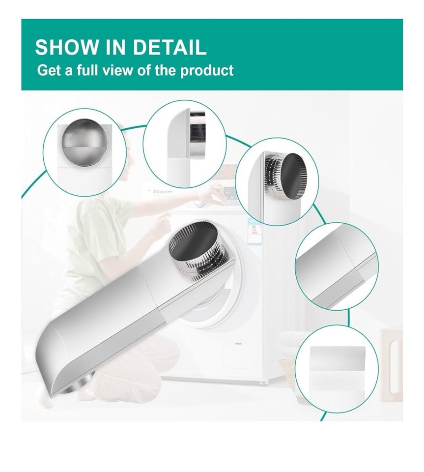 OEM Upgraded 304 stainless steel Dryer Vent,adjustable dryer vent -New ...