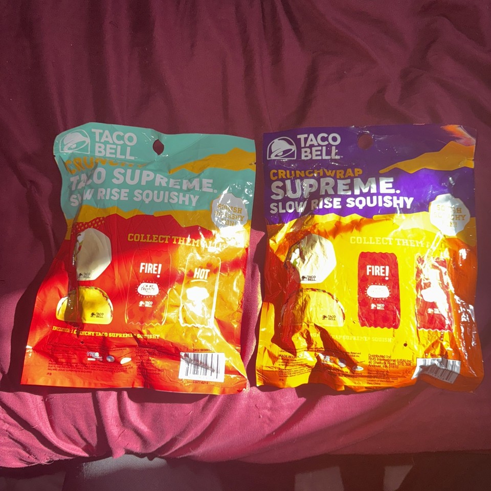 Taco Bell Slow Rise Squishy Crunchwrap Supreme And Crunchy Taco Supreme ...