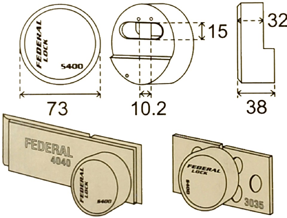 Federal High Security Hardened Steel Hasp and Staple + Shackless Puck ...