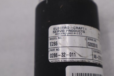 Reliance Electro Craft Model E286 Brushless Servo Motor STOCK B-1566 | eBay