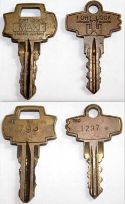 Vintage Fort Lock MAXI Key 82/793 & Fort Lock Castle Key 750/1237 | eBay