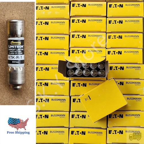 Lot of 10 NEW Bussmann KTK-R-1 Fuse, Class CC 600Vac, In Original Box ...