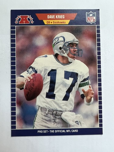 1989 Pro Set Seattle Seahawks Dave Krieg NFL Football Card #395 | eBay