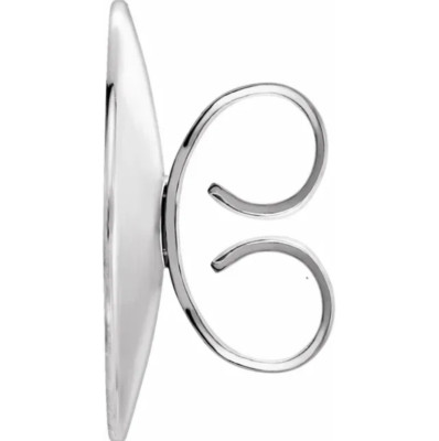 PAIR Jumbo Large 10mm 18k White Gold Earring Friction Push backs Nuts ...