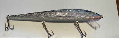 Rebel Floating Minnow Floater 5 1/2" Crankbait Silver In Color UNFISHED ...