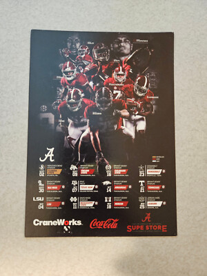 ES23 Alabama, University 2017 Football Magnet Schedule - Coca Cola ...