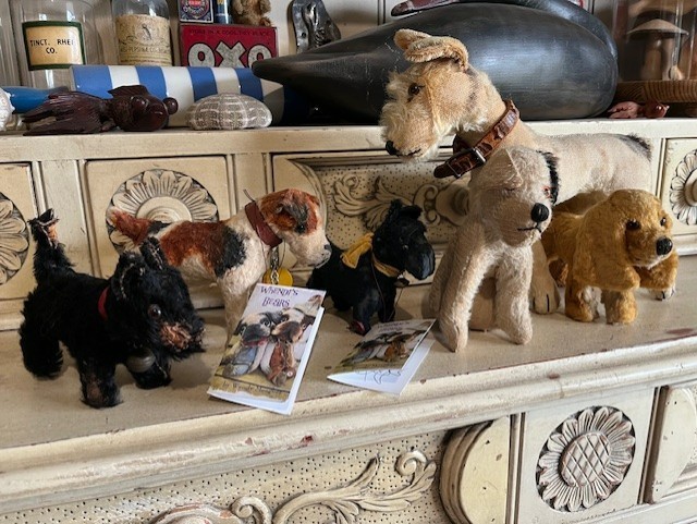 Whendi's Bears Wendy Meagher Antique Style Dog Fox Terrier Pull Toy VGC ...