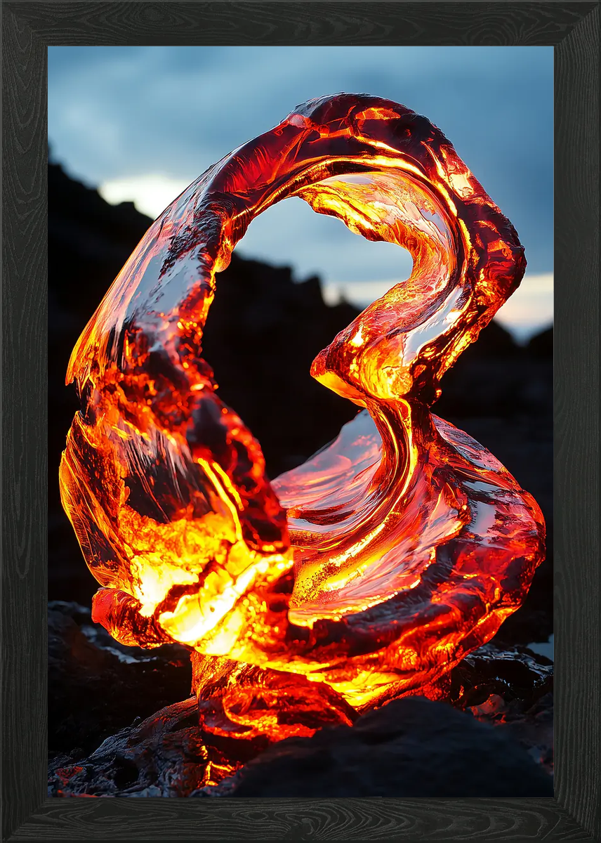 Molten Lava Sculpture Framed Wall Art Poster Canvas Print Picture | eBay UK