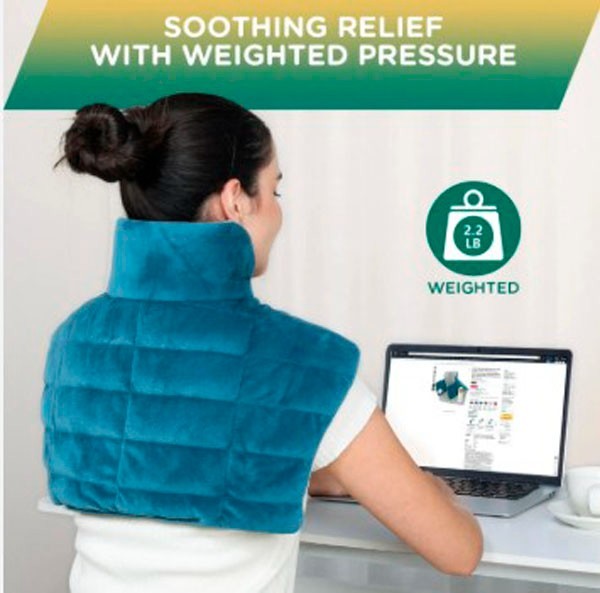 Comfytemp Weighted Neck & Shoulder Heat Pad – Electric Heating Wrap,9 ...
