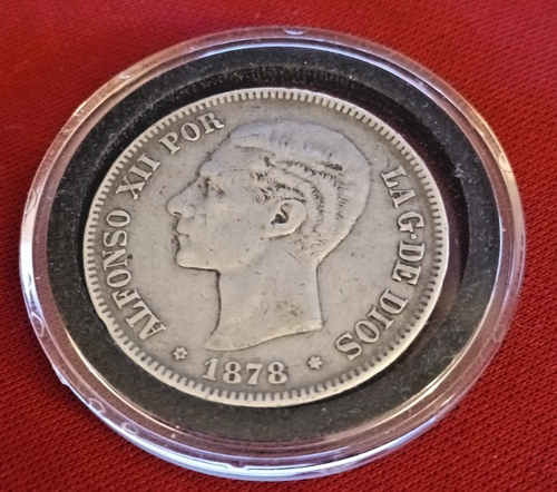1878 SPAIN Alfonso XII Silver 5 Pesetas Coin Uncertified | eBay