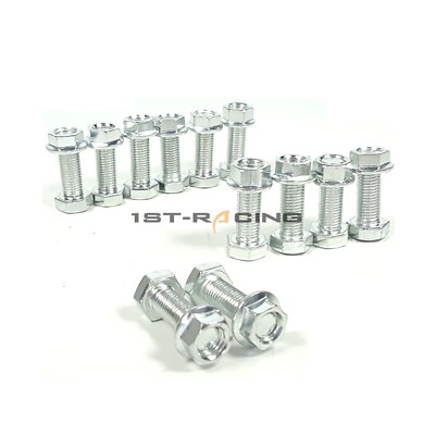 Exhaust Flange 12PCS Exhaust Manifold Bolts Set OEM 03413B,Stainless ...