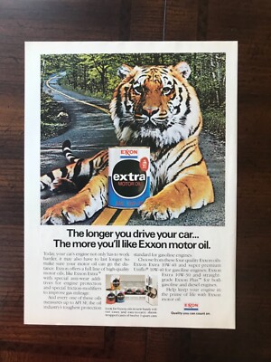 1984 vintage original print ad Exxon Extra Motor Oil | eBay