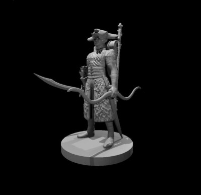 Elf Elven Male Druid with Skull Helm 28mm Scale DND D&D Tabletop ...
