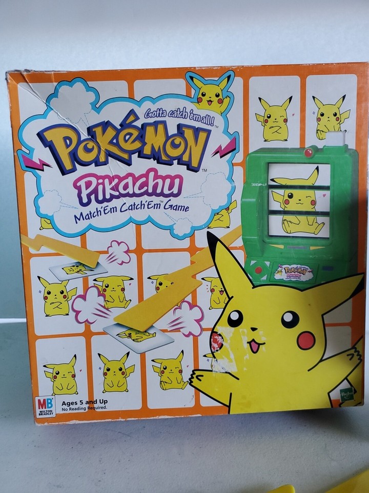 Pokemon Pikachu Match Catch Em Game Mix Up Machine Vintage 1999 90s MB ...