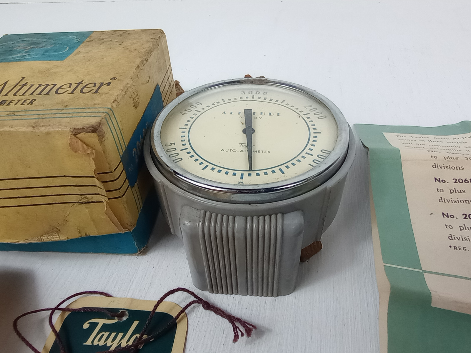 Vintage Taylor Auto-Altimeter Barometer Complete Car Kit w/box 1950's ...