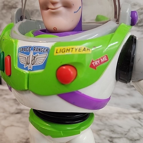 Disney Pixar Buzz Lightyear 12 Inch Non Smiling with Eyebrow Scowl Rare ...